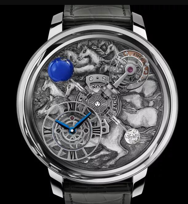 Jacob & Co Replica watch ASTRONOMIA ART STALLION WHITE GOLD AT100.30.AA ...