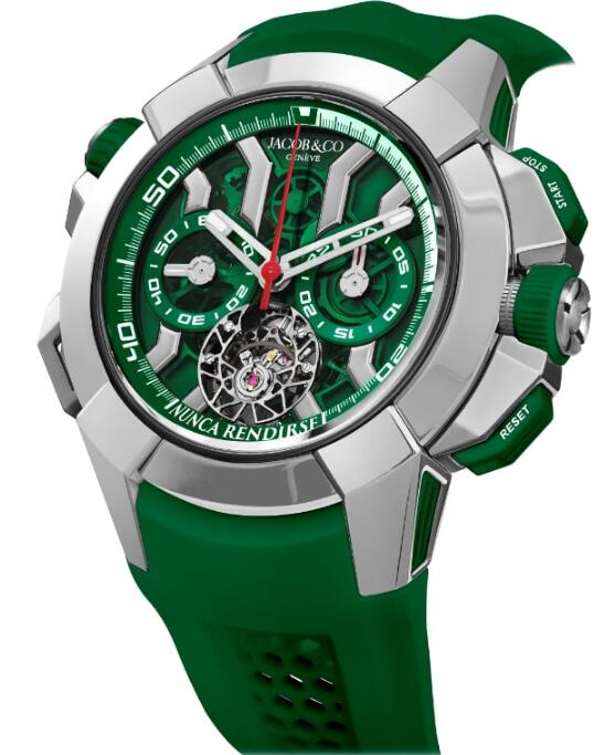 Jacob & Co Epic X Chrono Tourbillon Titanium Green EC360.20.AC.AC.ABRUA ...