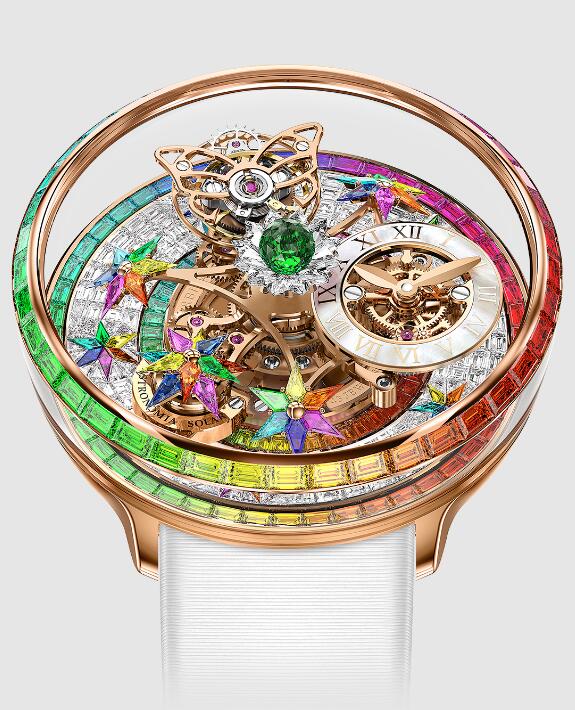 Jacob & Co FLEURS DE JARDIN RAINBOW & BAGUETTE DIAMOND AF921.40.AB.AB ...